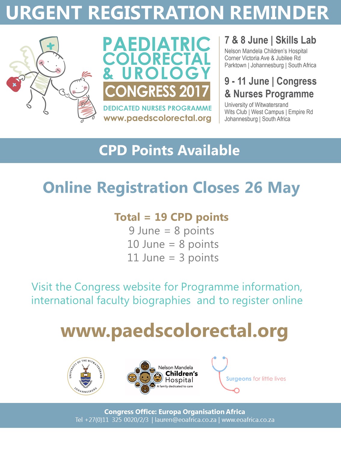 Paediatric Colorectal and Urology Congress - The South African ...